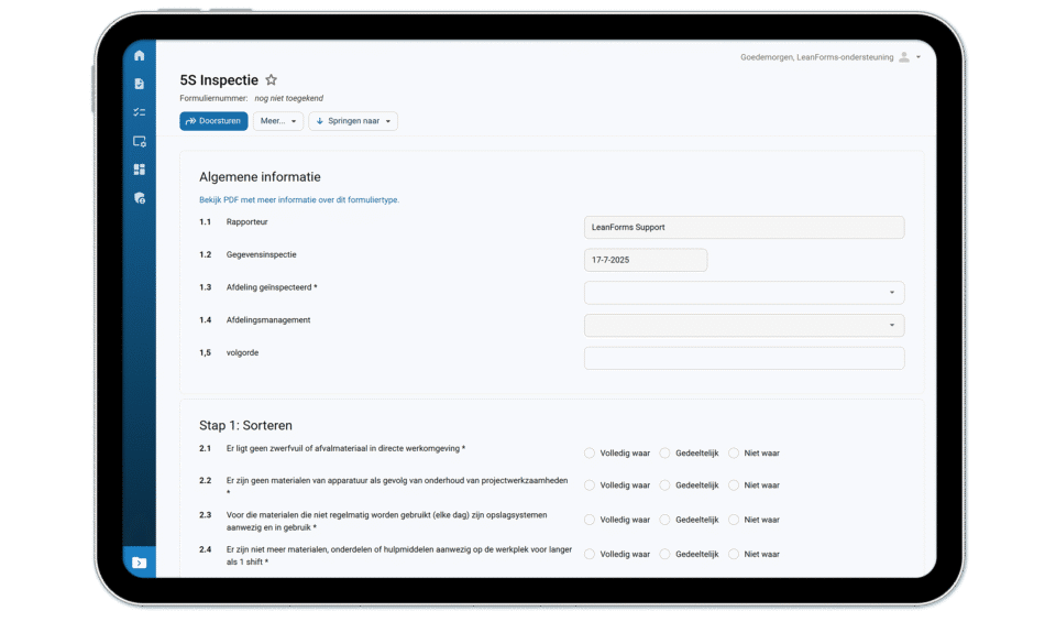 5S Inspectie formulier - LeanForms