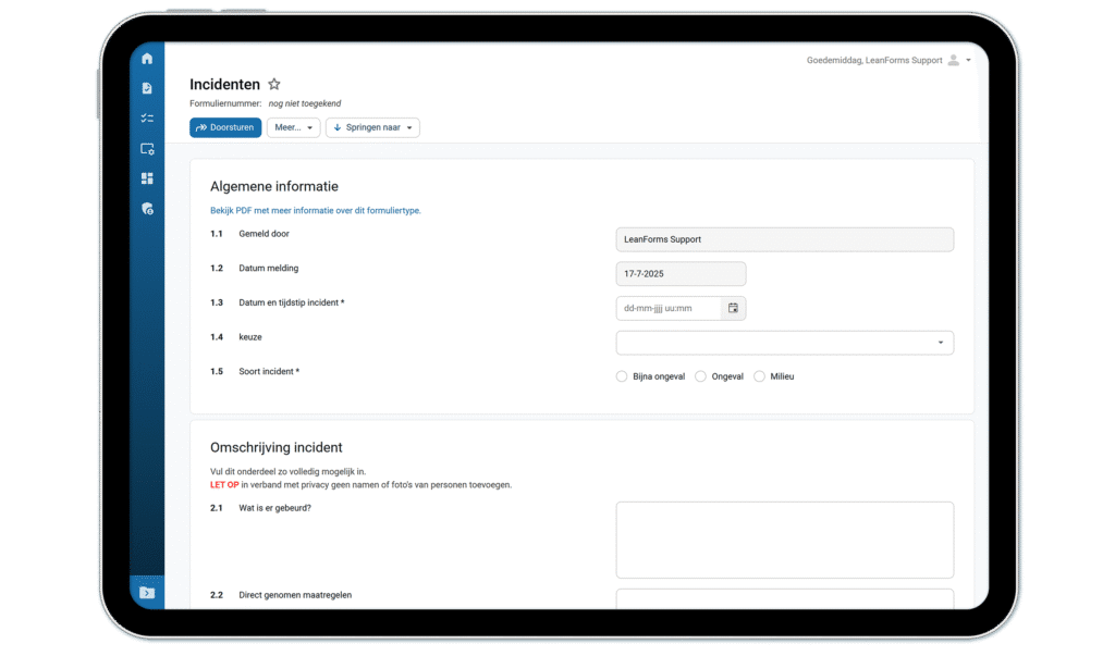 Incidentsform - LeanForms%