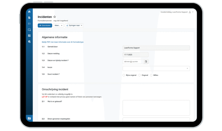 Incidenten formulier - LeanForms
