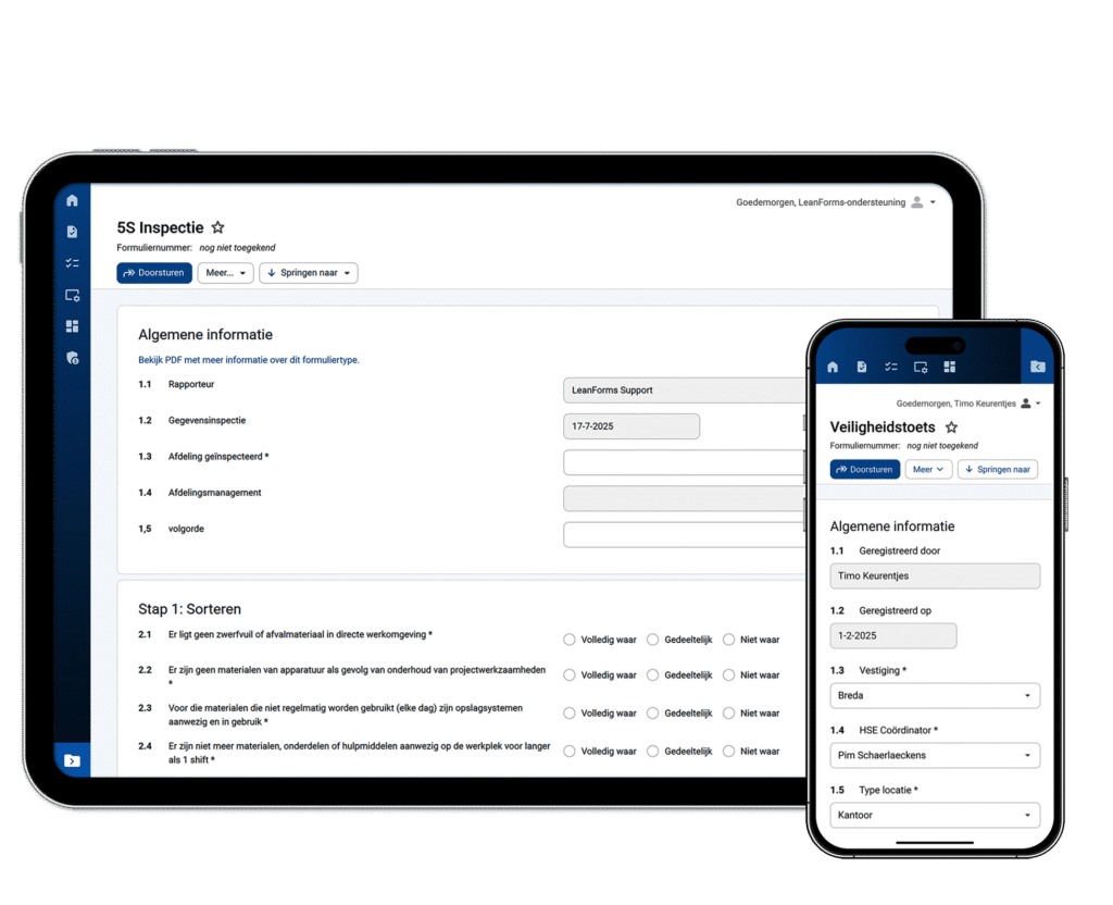 Digitale checklisten - vereenvoudig je workflow - LeanForms